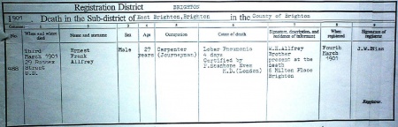 Ernest Allfrey Senior - Francis Family Website